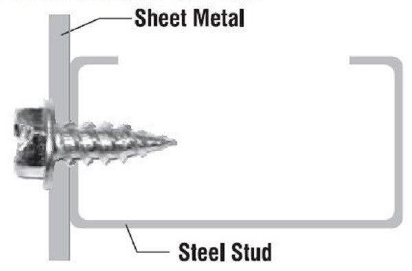 #10 X 1" | Slotted Hex Head | Sheet Metal Screw | Zinc | TMS Hardware